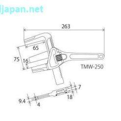 Mỏ lết vặn ống nhựa TMW-250 Top Japan - TOOL JAPAN
