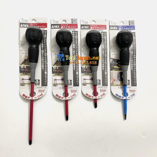 Tô vít 2 cạnh cách điện No.1720-5×100 Anex Japan - TOOL JAPAN